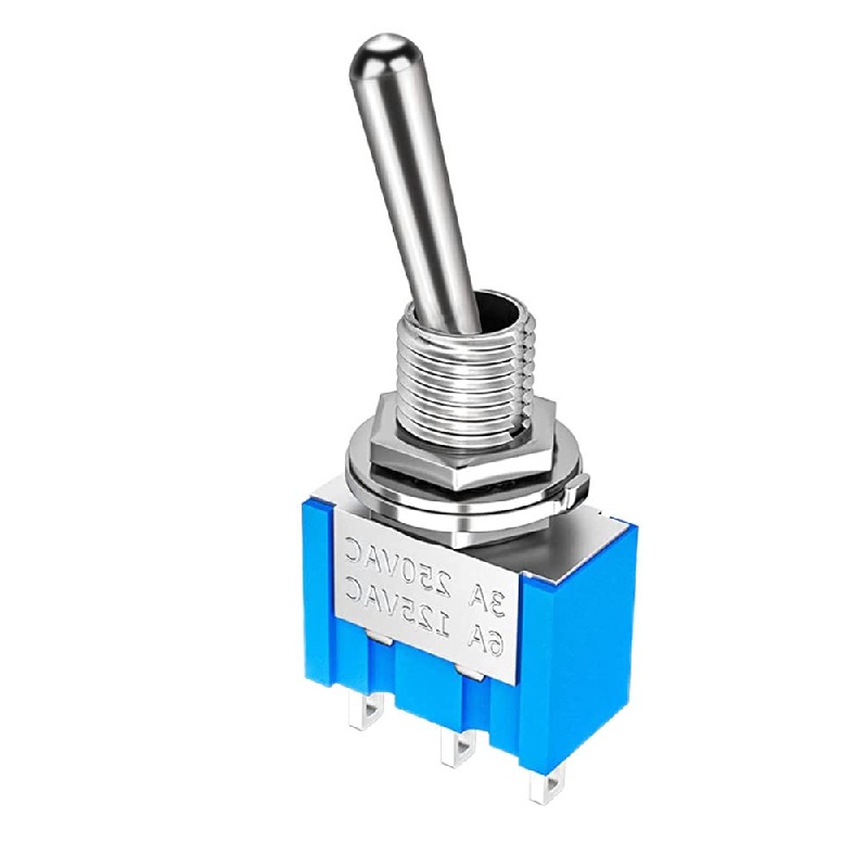 מתג - MTS-103 3-Pin 6A 125VAC Miniature Toggle Switch - שיא מערכות