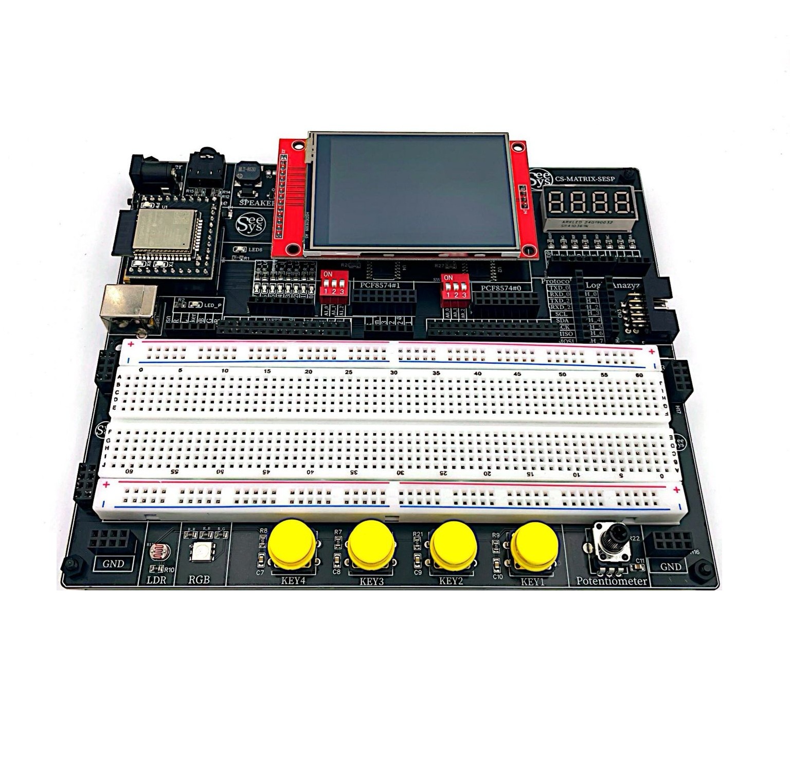 לוח פיתוח CS-MATRIX-IOT-TFT לניסויים הכולל ESP32, מסך מגע 2.8 אינץ ...